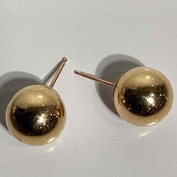 Jewelry | 18k Yellow Gold Large Ball Earrings | Poshmark